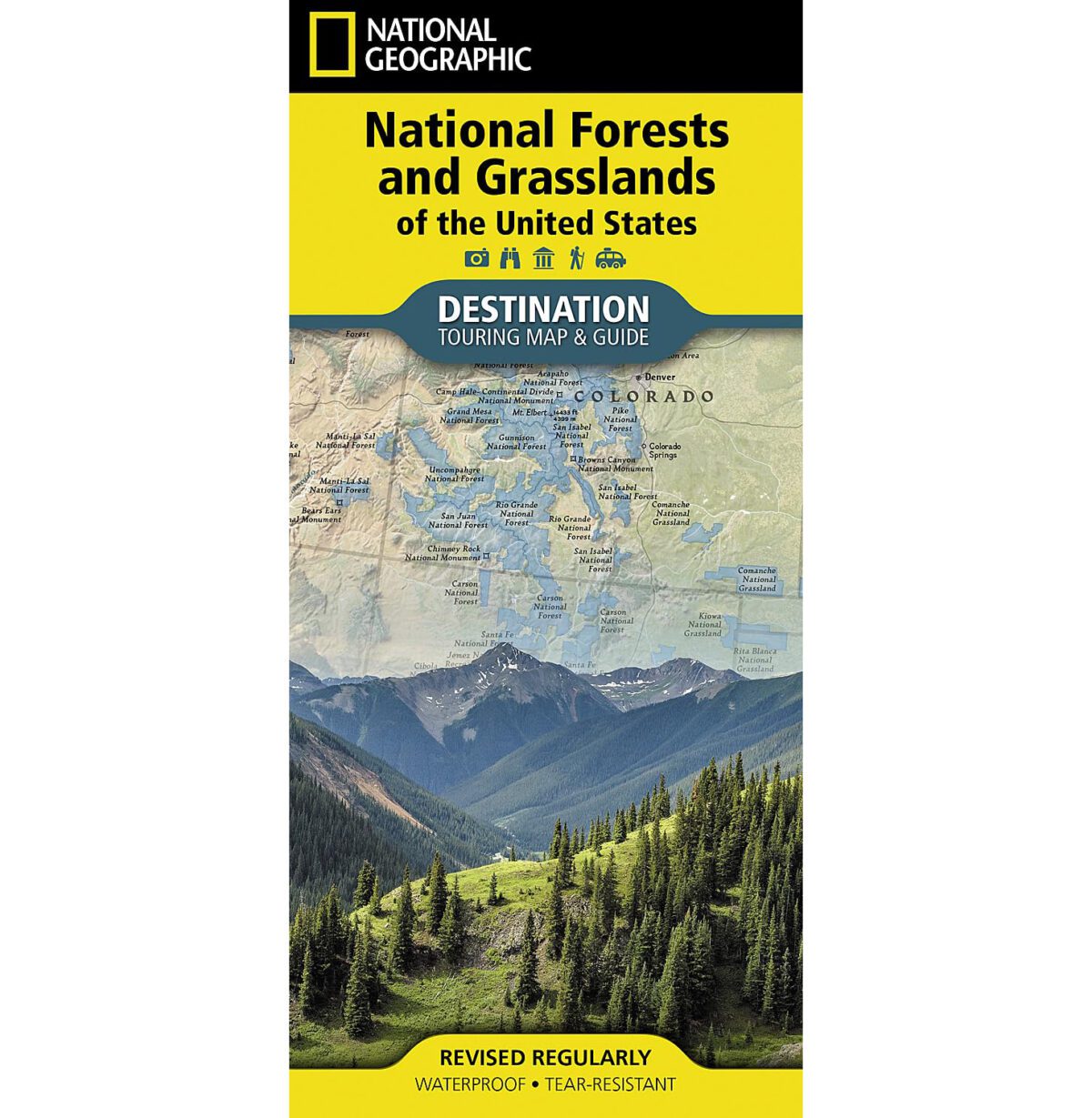 National Forests and Grasslands of the United States Map (National ...