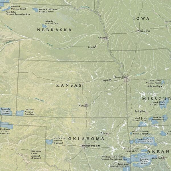 National Forests and Grasslands of the United States Map (National ...